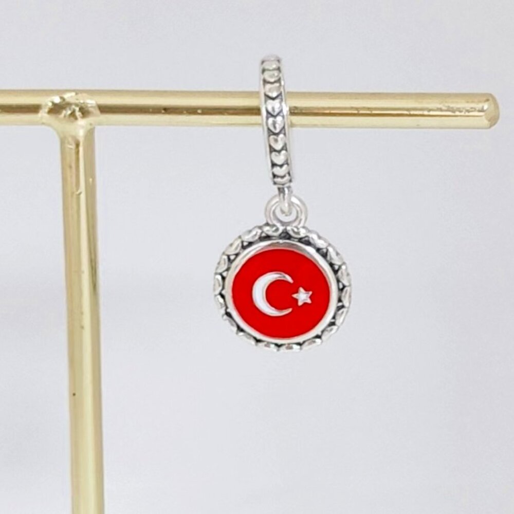 Pandora Trkiye Flag Dangle Charm Exclusive Travel Des… - Gem